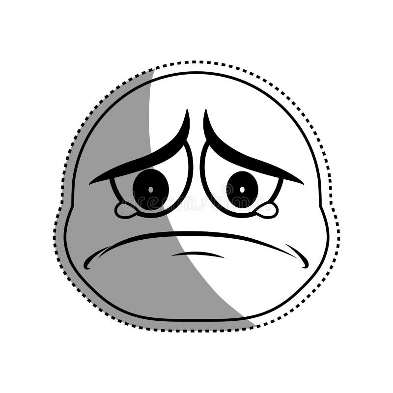 Sad cartoon face stock illustration. Illustration of surprised - 88983082