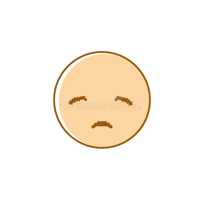 Sad Cartoon Face Negative People Emotion Icon Stock Vector ...