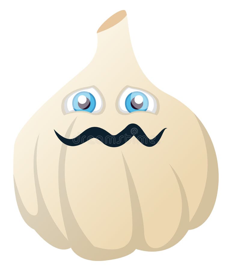 Cartoon Garlic Isolated Illustration Stock Vector - Illustration of ...
