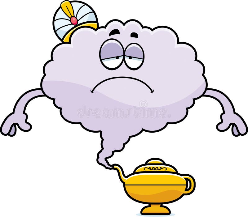 Sad Cartoon Genie stock vector. Illustration of upset - 51088511