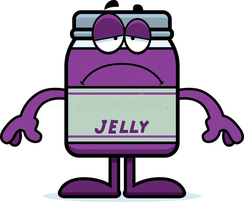 Sad Cartoon Jelly Jar stock vector. Illustration of vector - 69733716