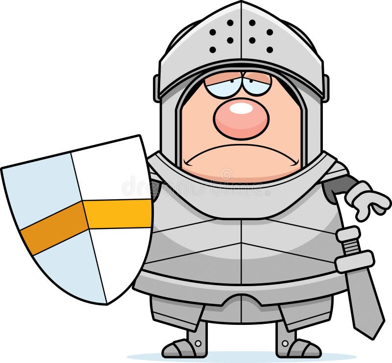 Sad Cartoon Knight stock vector. Illustration of warrior - 47714440