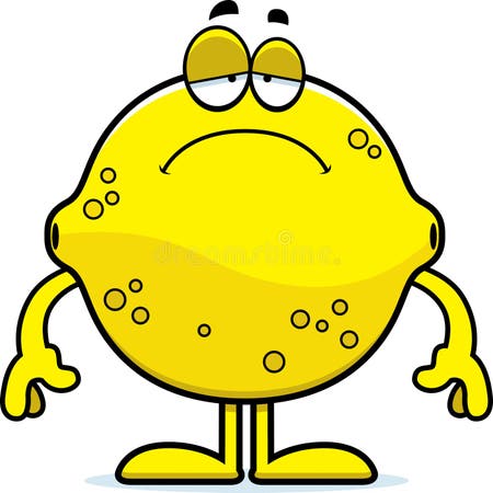 Sad Cartoon Lemon stock vector. Illustration of frown - 47365533