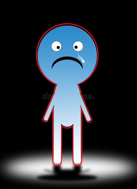 Sad Cartoon Man 5 stock illustration. Illustration of white - 5756362