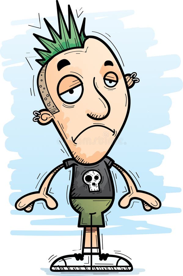 Sad Cartoon Punk stock vector. Illustration of cartoon - 116275052