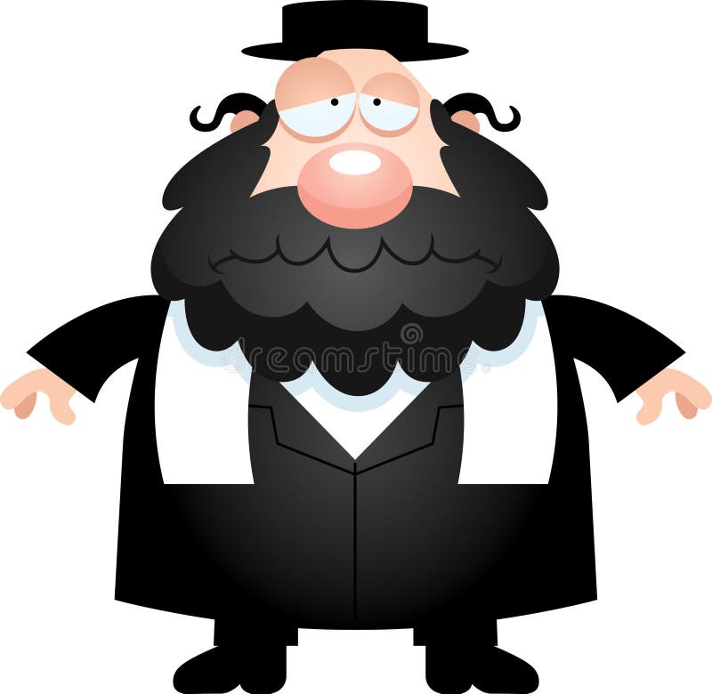 Cartoon Rabbi On A White Background Stock Illustration - Illustration ...