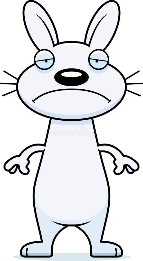 Sad Cartoon Rabbit stock vector. Illustration of upset - 47479659