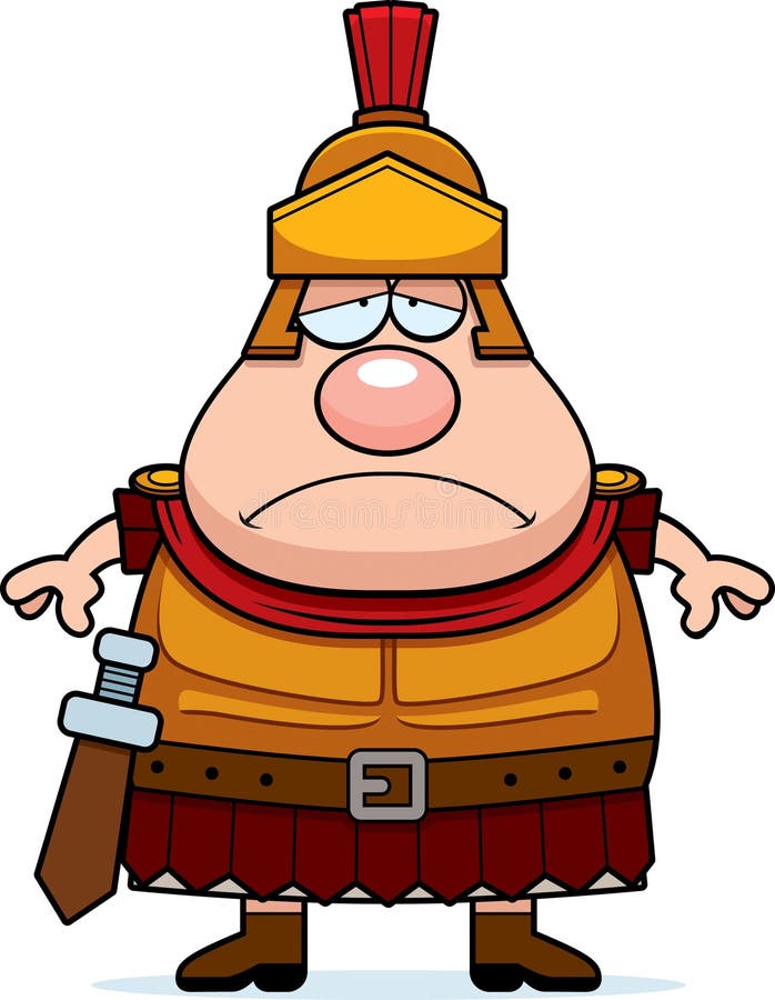 Sad Cartoon Roman Centurion Stock Vector - Illustration of clipart ...
