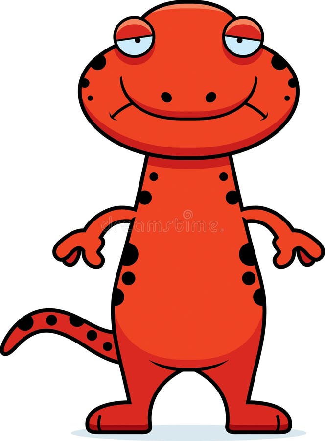 Sad Cartoon Salamander stock vector. Illustration of depressed - 47022104
