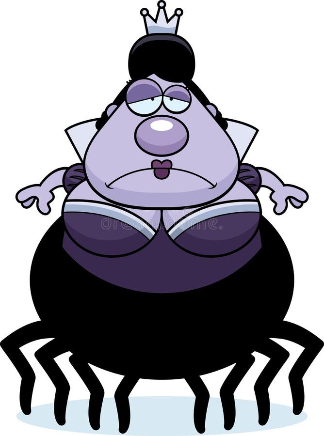 Sad Cartoon Spider Queen stock vector. Illustration of human - 47449249
