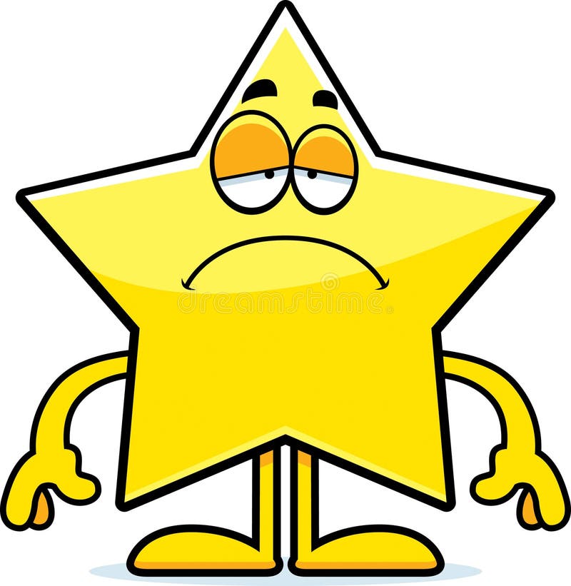 Sad Cartoon Star stock vector. Illustration of celestial - 47066259