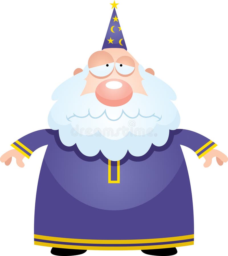 Sad Cartoon Wizard stock vector. Illustration of unhappy - 51127638