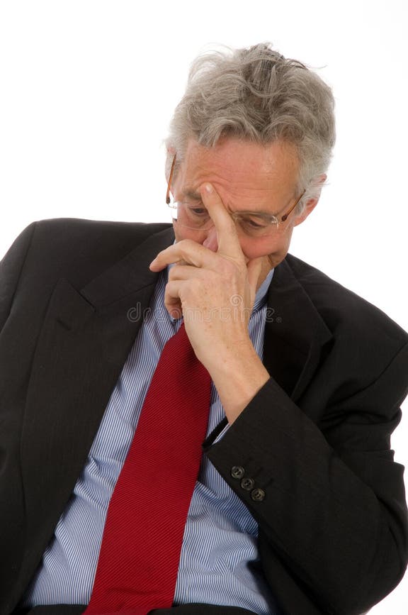 Sad CEO stock photo. Image of grey, neck, suit, portrait - 8566290