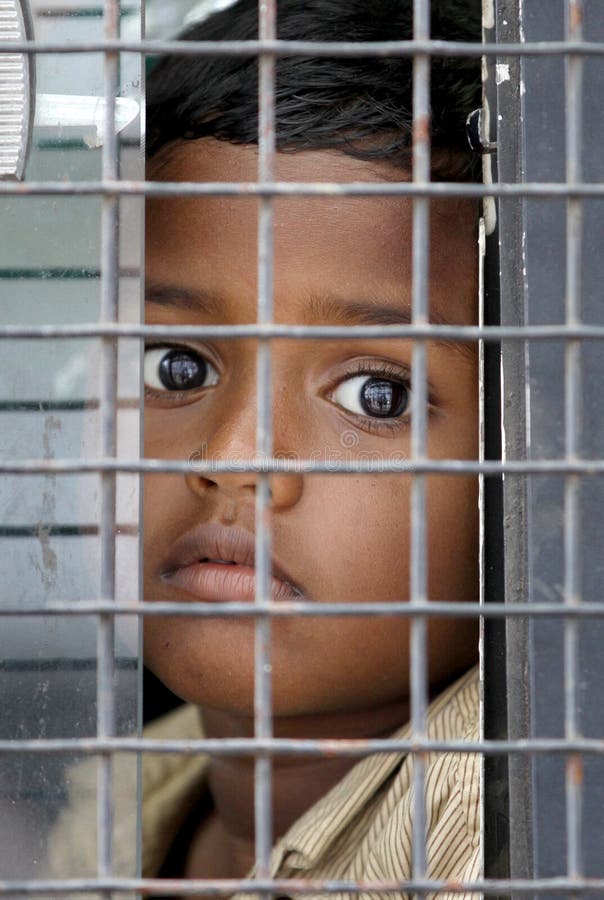 Sad child editorial stock image. Image of prison, escape - 32636679