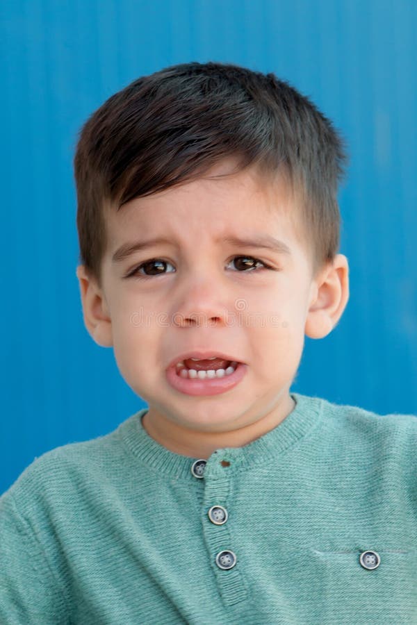 Sad Child with Two Years Crying Stock Image - Image of healthy, little ...