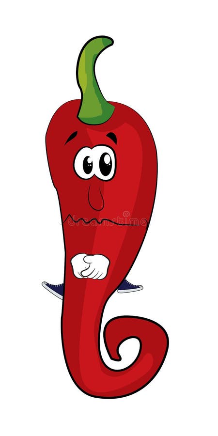 Chilli Cartoon with Lollipop Stock Illustration - Illustration of icon ...
