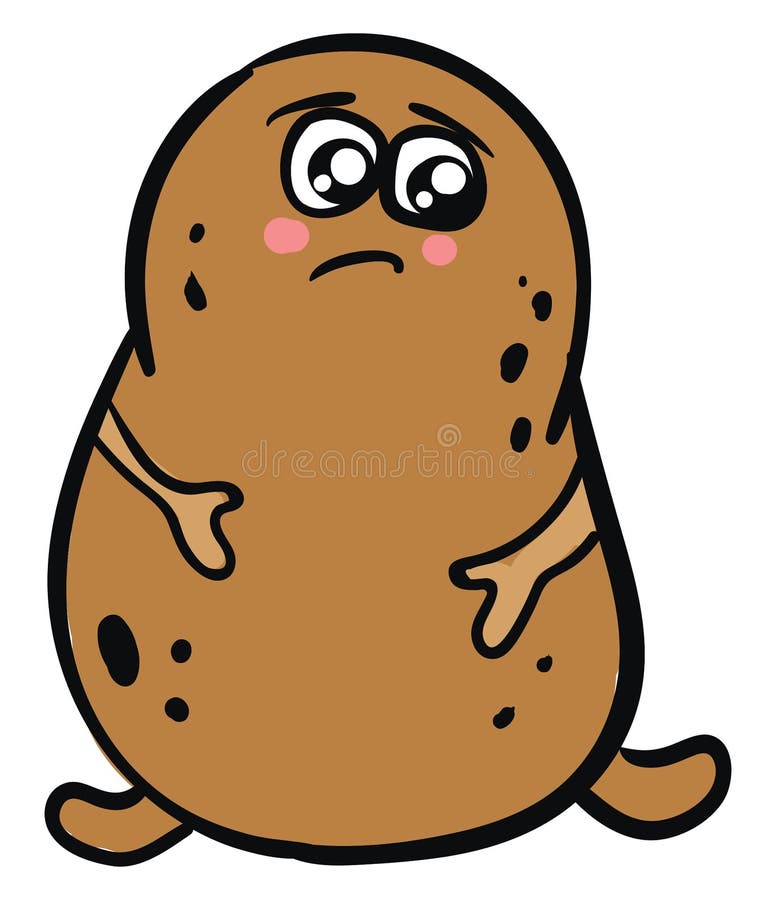 Sad Potato Cartoon Stock Illustrations – 202 Sad Potato Cartoon Stock ...