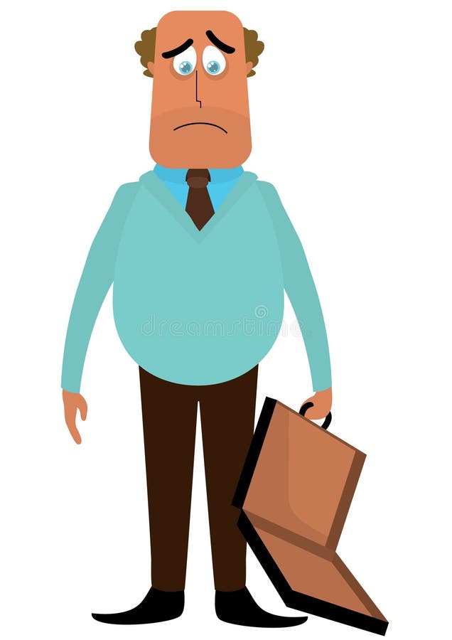 The sad clerk stock vector. Illustration of suit, cartoon - 13510493