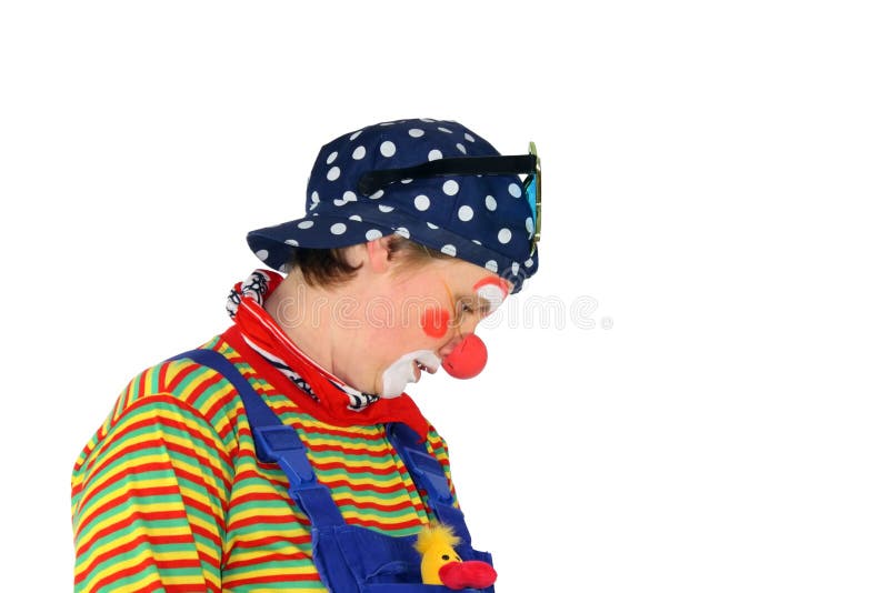 Sad Clown stock photo. Image of female, nose, look, disguise - 16988040