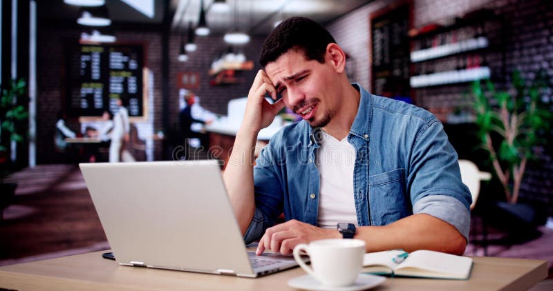 Sad College Student Frustrated with Studying Stock Image - Image of ...