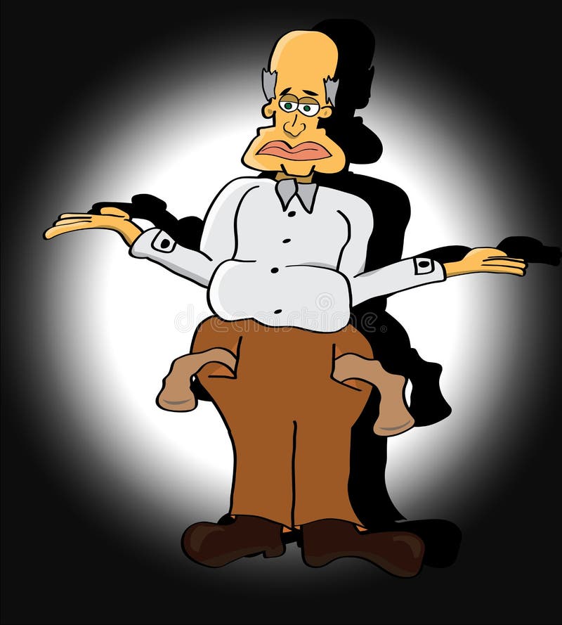 Sad confused man stock vector. Illustration of worried - 32863149