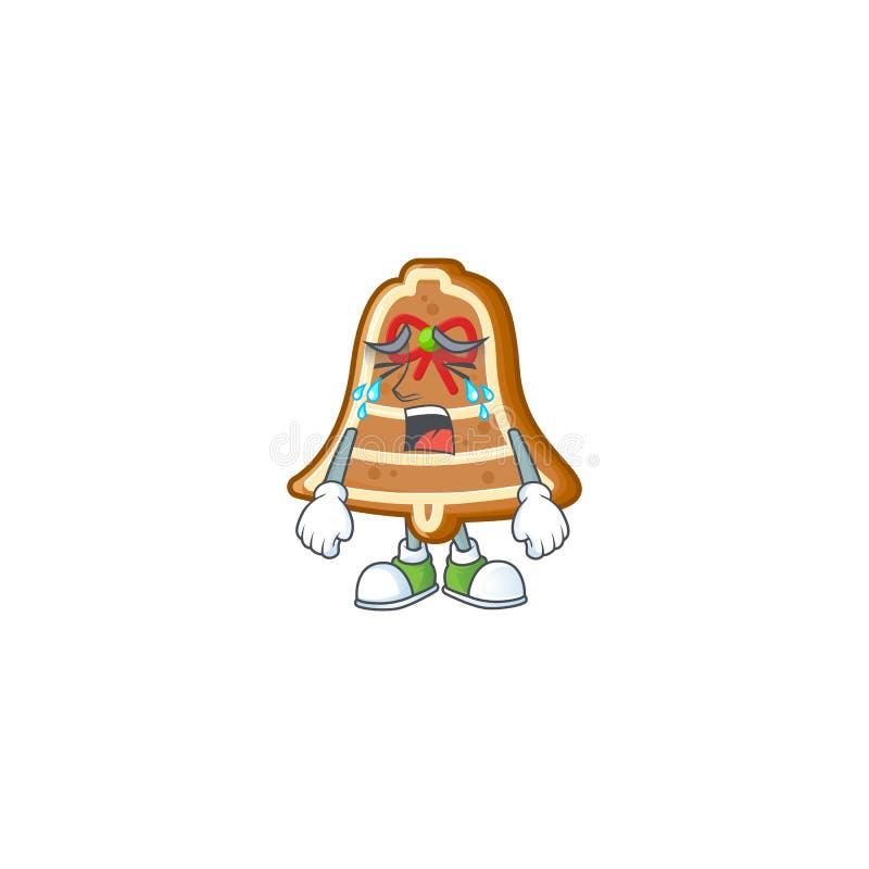 Crying bell cartoon stock illustration. Illustration of isolated - 48991792