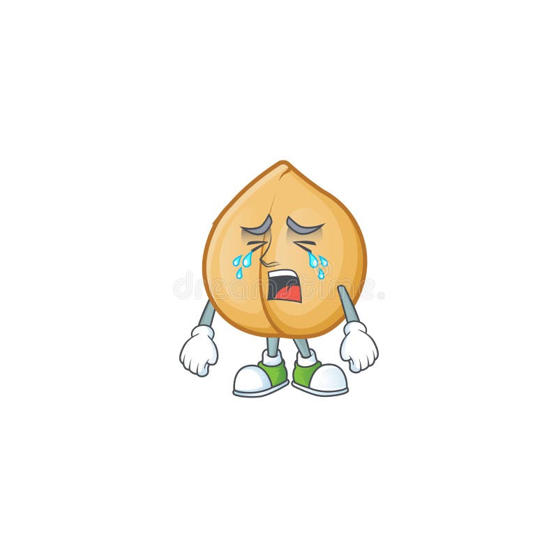 Sad Crying Chickpeas Cartoon Character Design Style Stock Vector ...