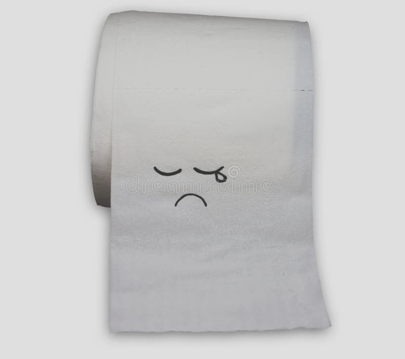 Crying Emotions on Tissue Paper Stock Illustration - Illustration of ...