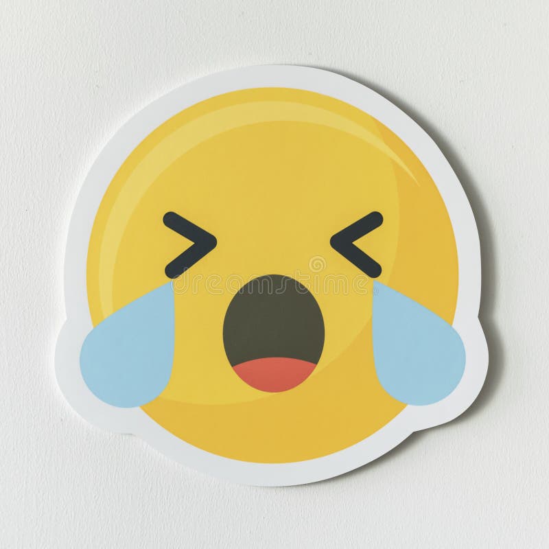 Sad Crying Face Emoticon Symbol Stock Illustration - Illustration of ...