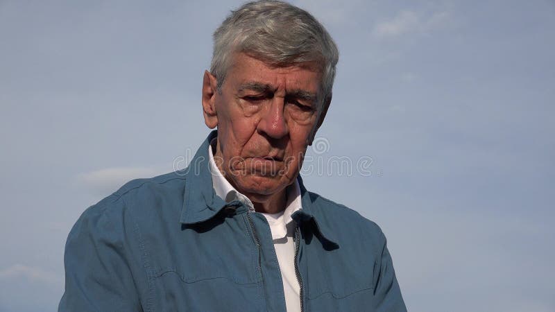 Sad Crying Tearful Elderly Old Man Stock Image - Image of depression ...