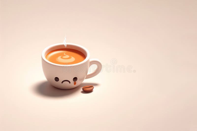 Sad Cup of Coffee. Space for Text. Stock Photo - Image of lifestyle ...