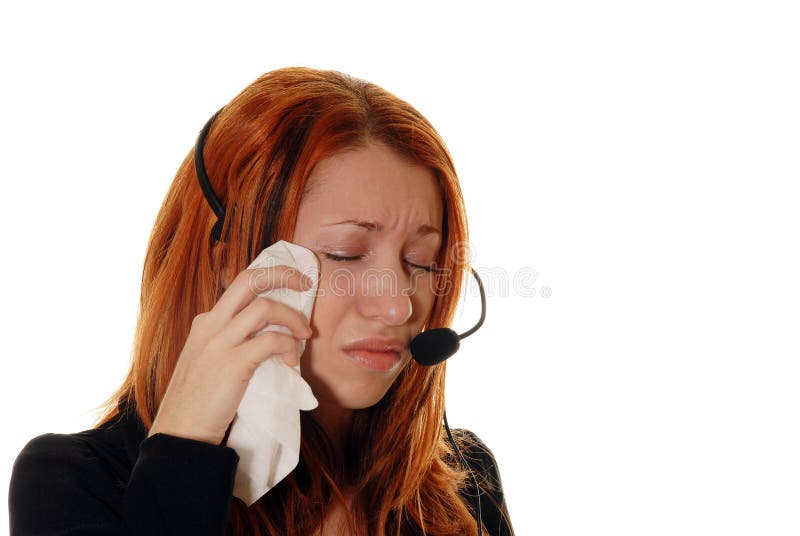 Sad Customer Service stock photo. Image of service, business - 7520716