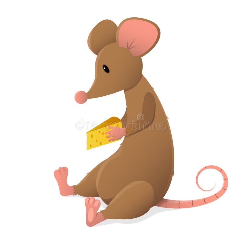 Sad mouse character stock illustration. Illustration of cartoon - 3437933