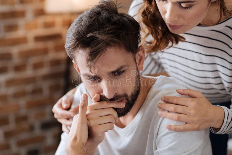 Sad depressed man crying stock photo. Image of melancholy - 97577040
