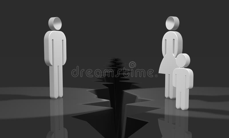 Sad divorce stock illustration. Illustration of crack - 19360100