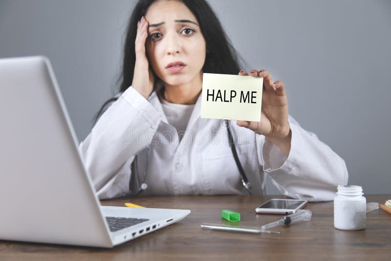 Doctor hand help me text stock image. Image of view - 183558021