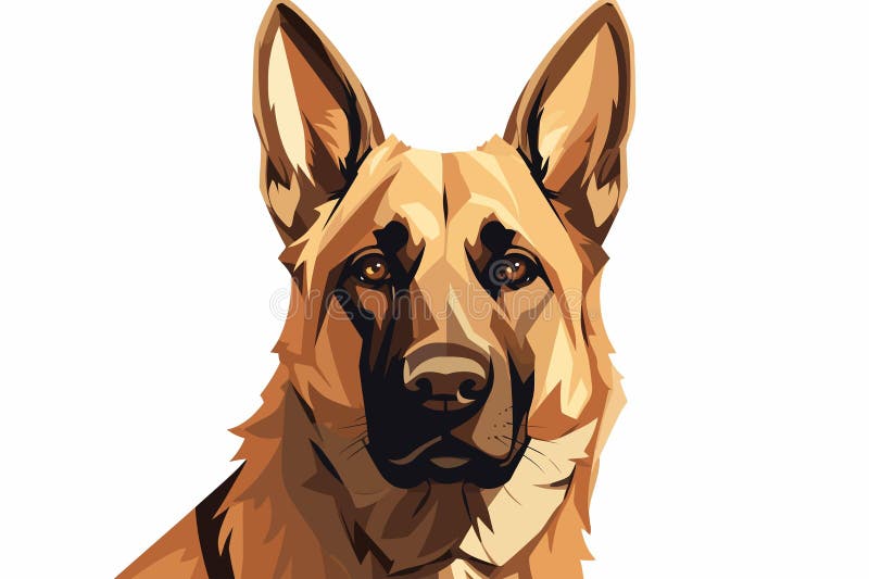 Sad Dog Closeup Isolated Vector Style Illustration Stock Vector ...