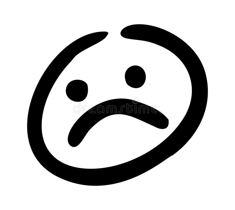 Sad Doodle Emoticon Negative Mood Stock Vector - Illustration of funny ...