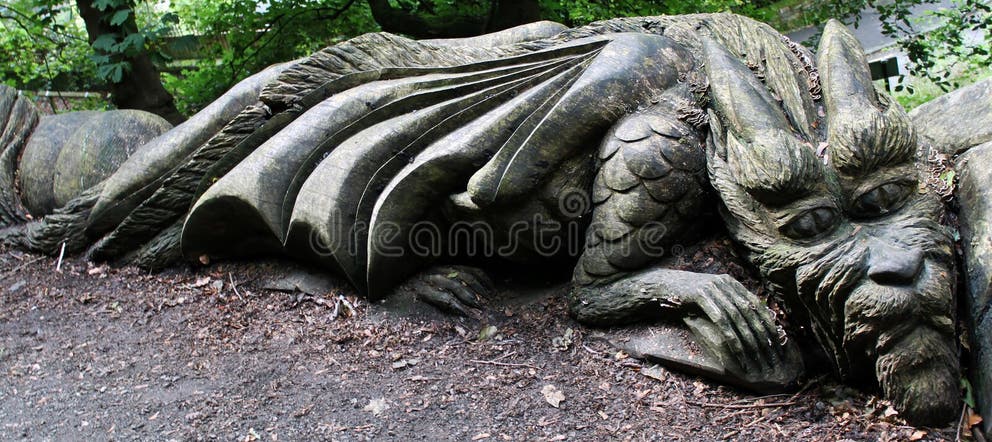 The sad dragon stock image. Image of artistic, carved - 21839827