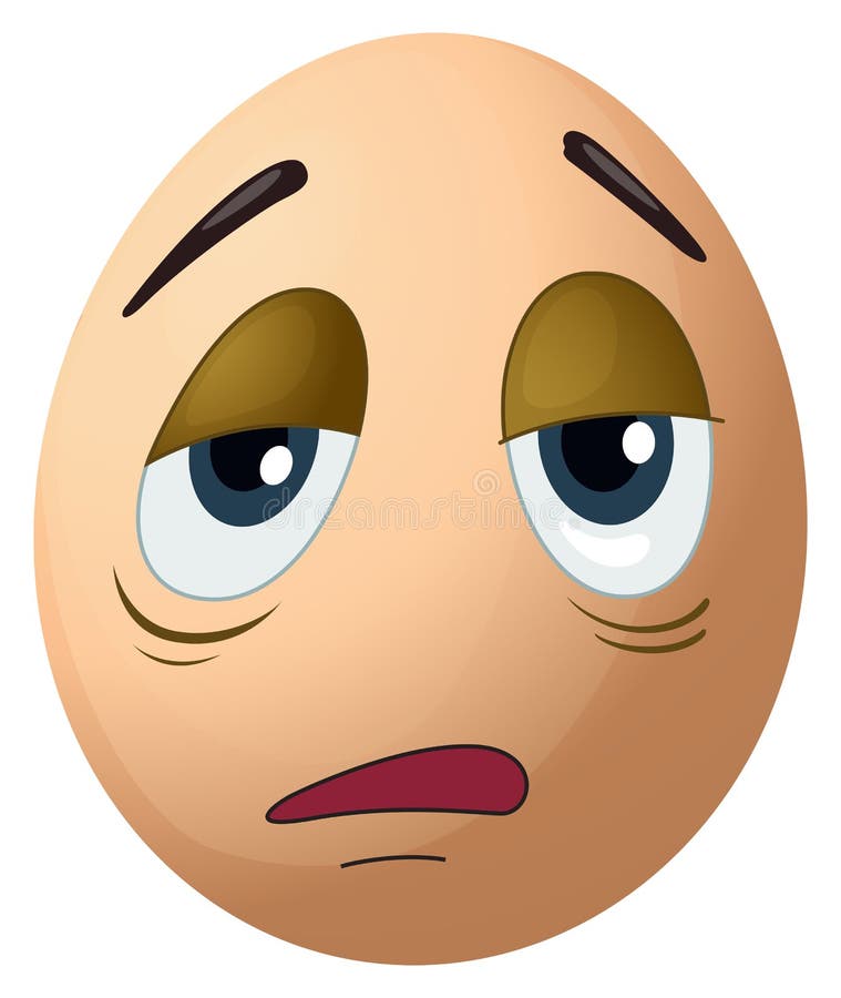 A sad egg stock vector. Illustration of oval, background - 41503544