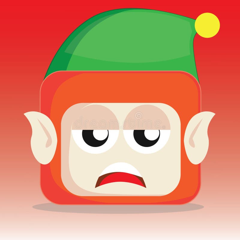 Sad Elf. Vector Illustration Decorative Design Stock Vector ...