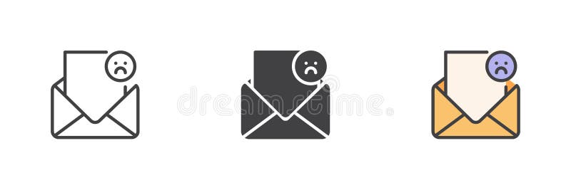Negative Message Line Outline Icon Stock Illustrations – 899 Negative ...