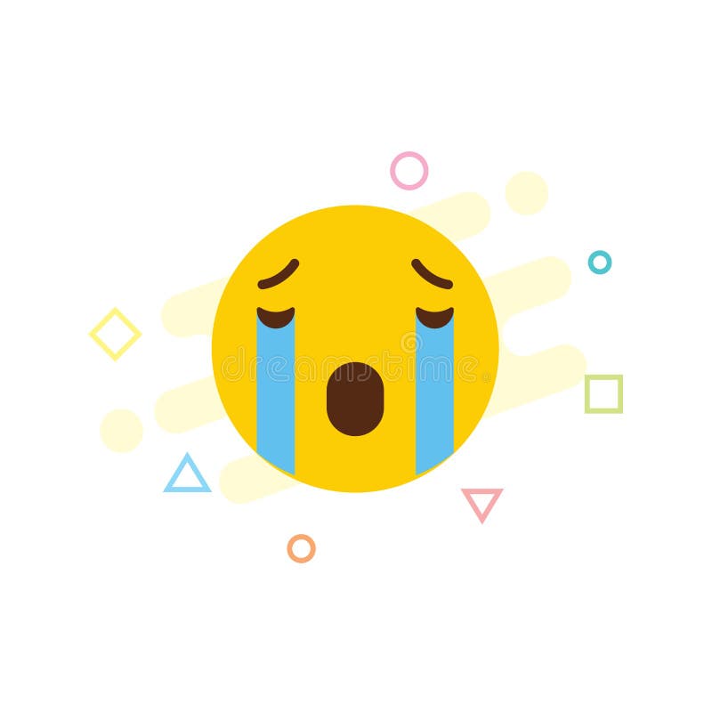 Sad Emoji Icon Design Vector Stock Vector - Illustration of chat, icon ...