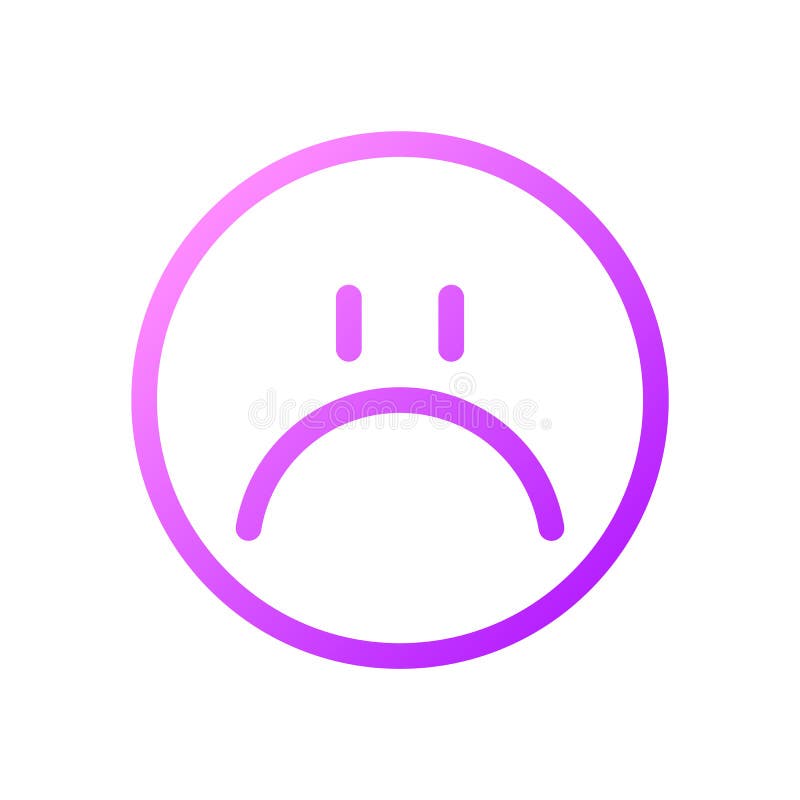 Sad Emoji Pixel Perfect Gradient Linear Ui Icon Stock Vector ... Sad Emoji Pixel Perfect Gradient Linear Ui Icon Stock Vector ...