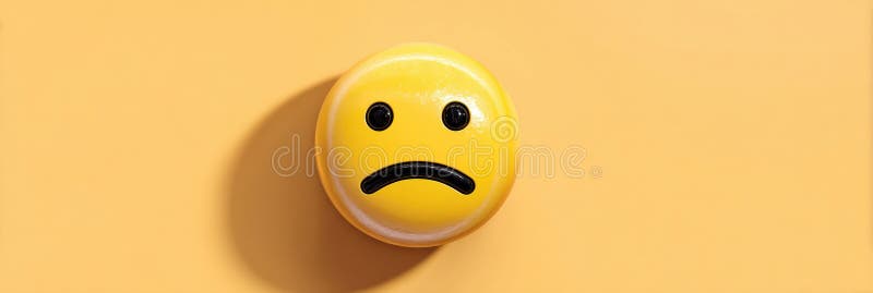 Sad Emoji Surrounded by an Error Shadow on a Soft Background ...