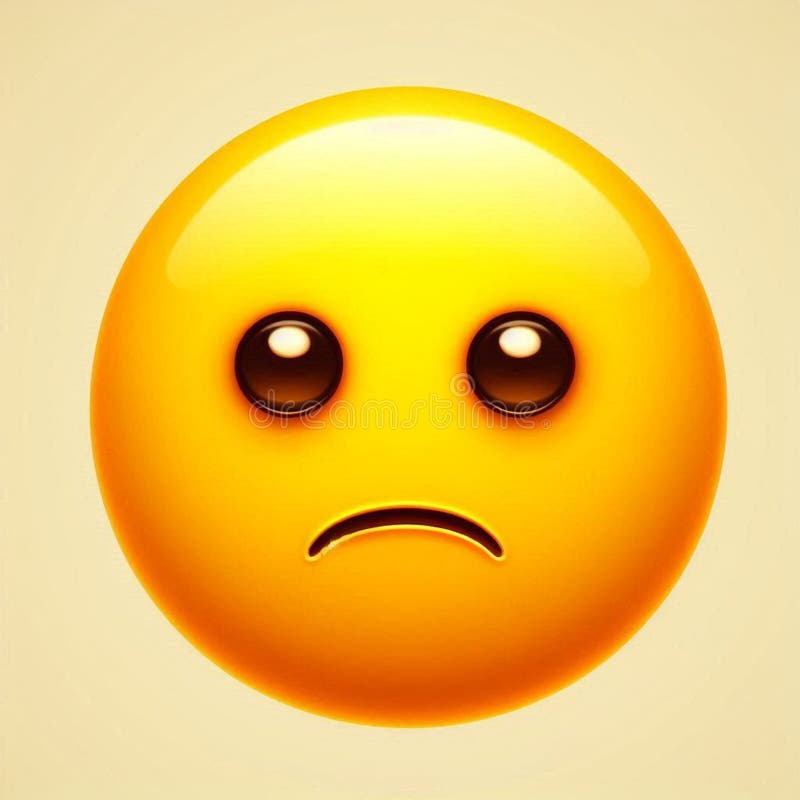 Sad Emoji is Yellow in Color Qeyhg Stock Illustration - Illustration of ...
