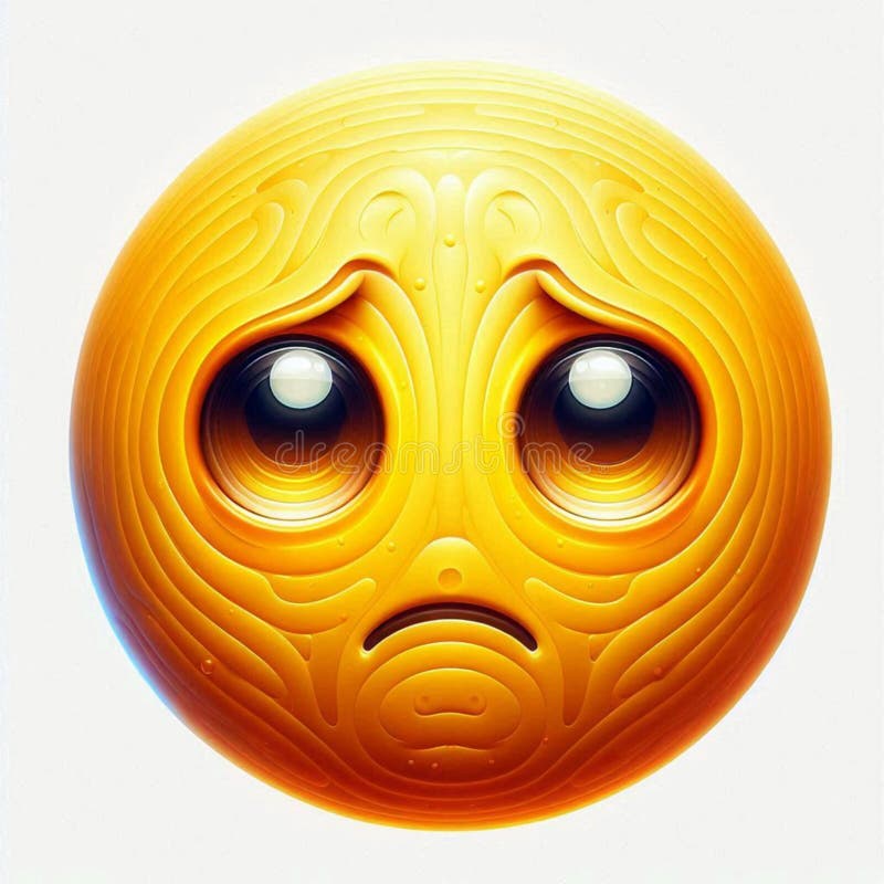 Sad Emoji is Yellow in Color Victor Stock Illustration - Illustration ...