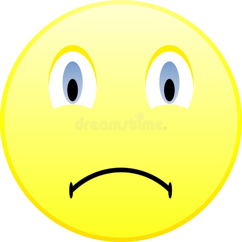 Sad emoticon stock illustration. Illustration of facial - 21906416