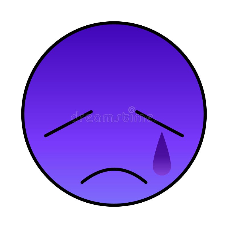 Cute Cartoon Purple Sad Face Stock Illustrations – 538 Cute Cartoon ...