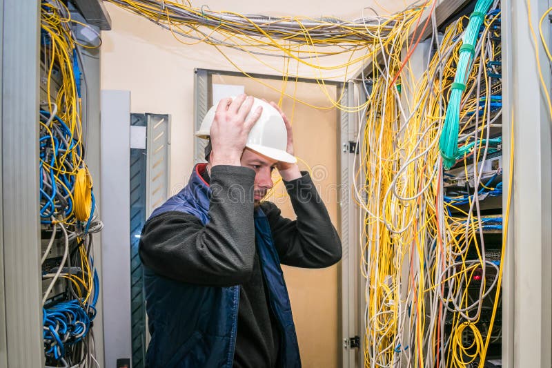 A Sad Specialist Took Up His Head at the Sight of Problems with Wiring ...